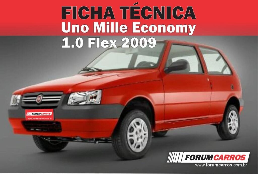 Fiat Uno Mille Economy 1.0 (2009) FICHA TÉCNICA COMPLETA