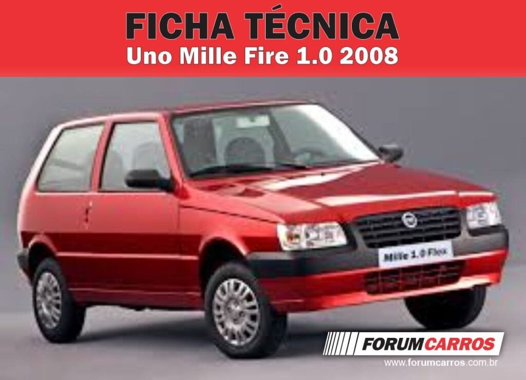 Fiat Uno Mille Fire 1.0 2008 ️ FICHA TÉCNICA