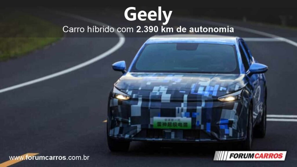 Novo carro híbrido da Geely com autonomia de 2.390 km ️